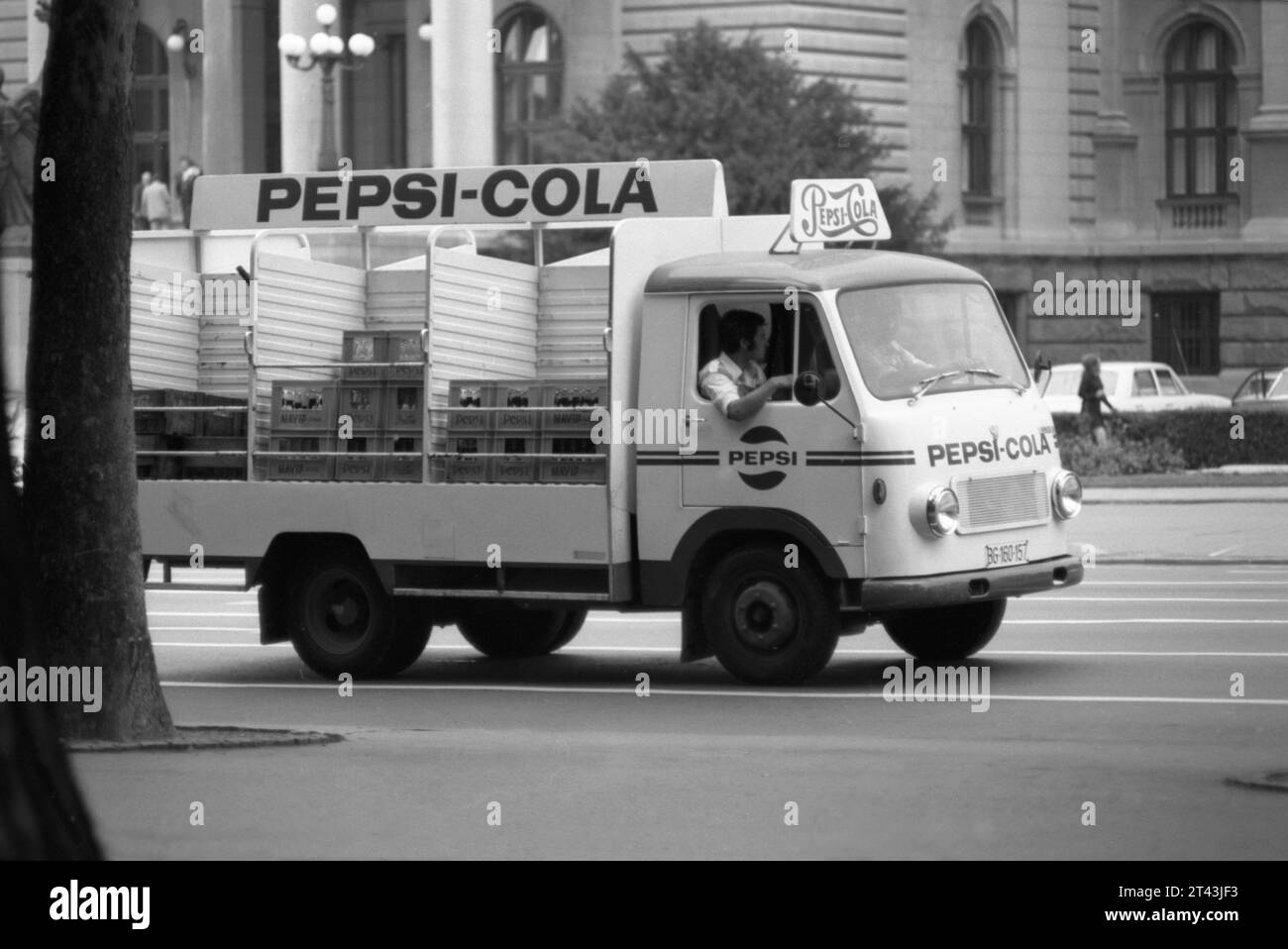 Pepsi Cola car truck, Belgrade, Yugoslavia, 1971 Stock Photo - Alamy