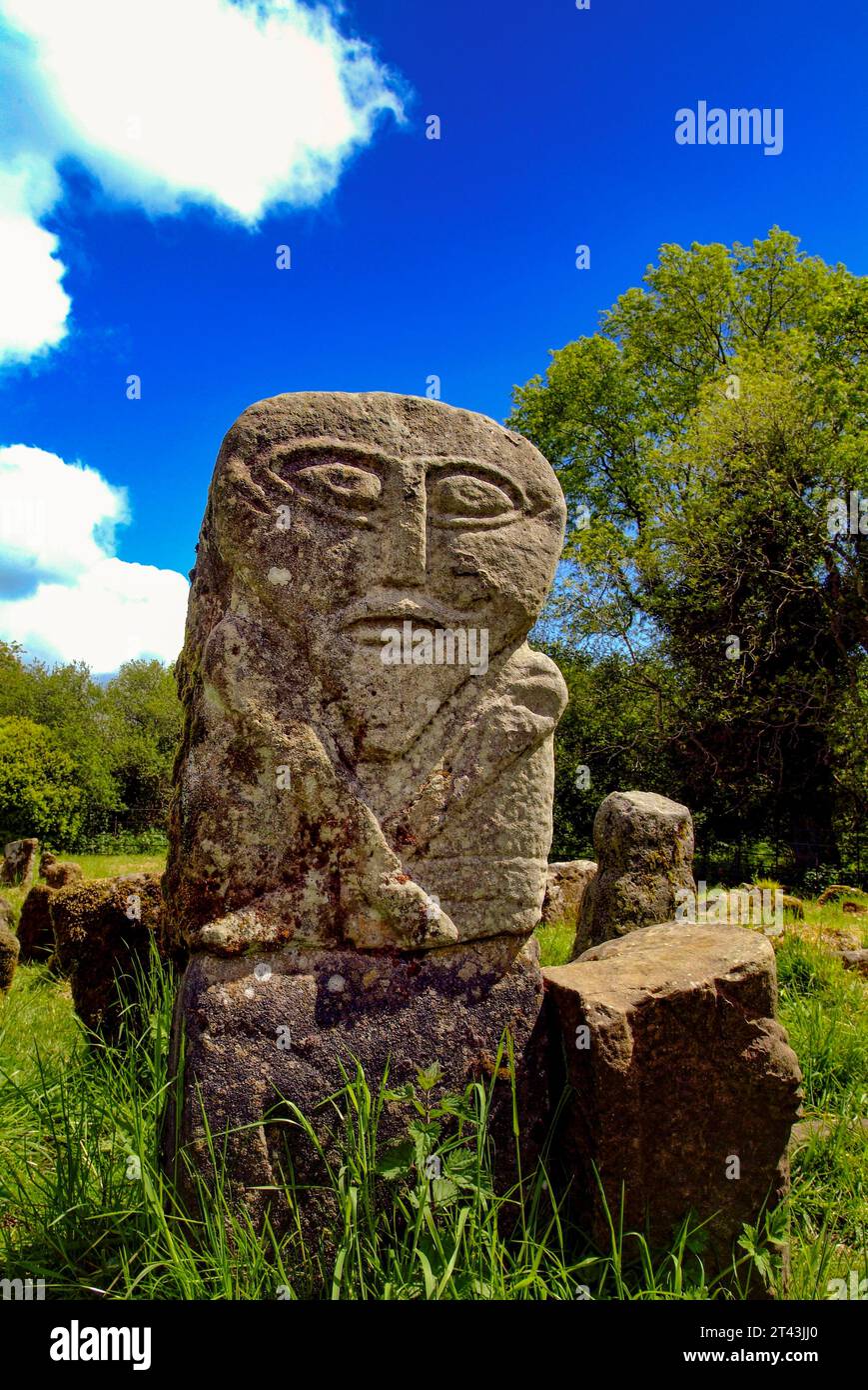 Janus Figure, Boa Island, County Fermanagh, Northern Ireland Stock ...