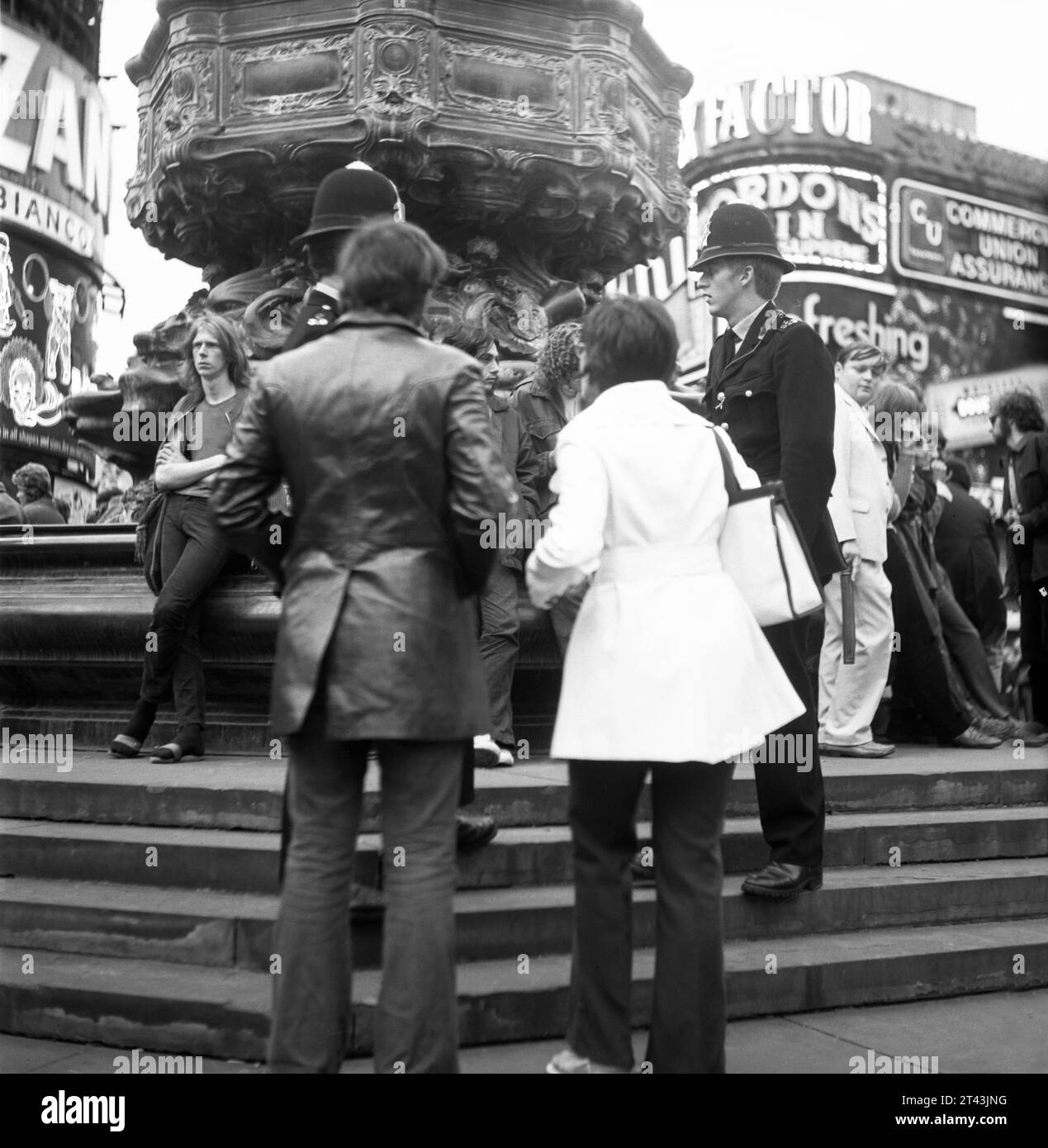People in Piccadilly, London, England, 1971 Stock Photo - Alamy