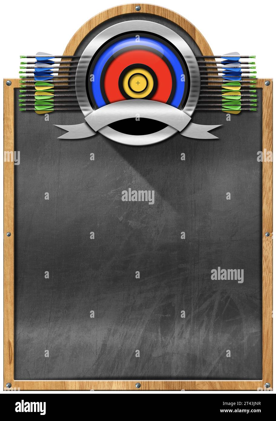 Template for archery sport isolated on white background and copy space ...