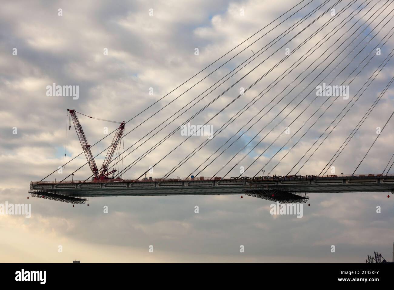 Detroit, Michigan, USA. 27th Oct, 2023. Construction of the Gordie Howe ...