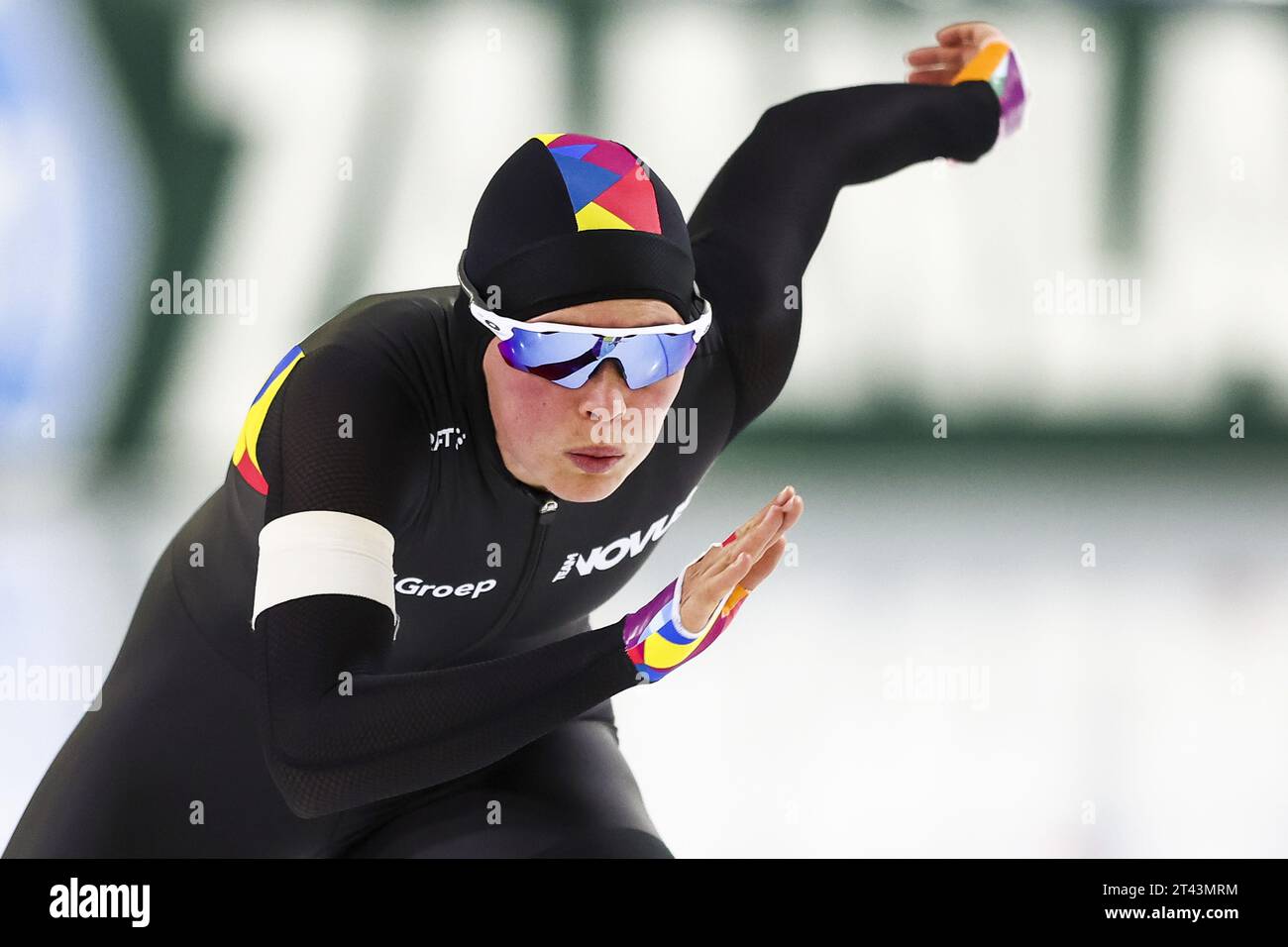 HEERENVEEN - Naomi Verkerk during the first 500m women in the Thialf ...