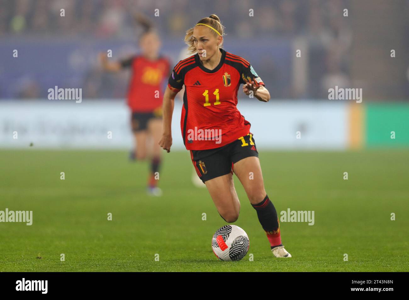 Leicester, UK. 27 October 2023. Janice Cayman during the UEFA Women's ...