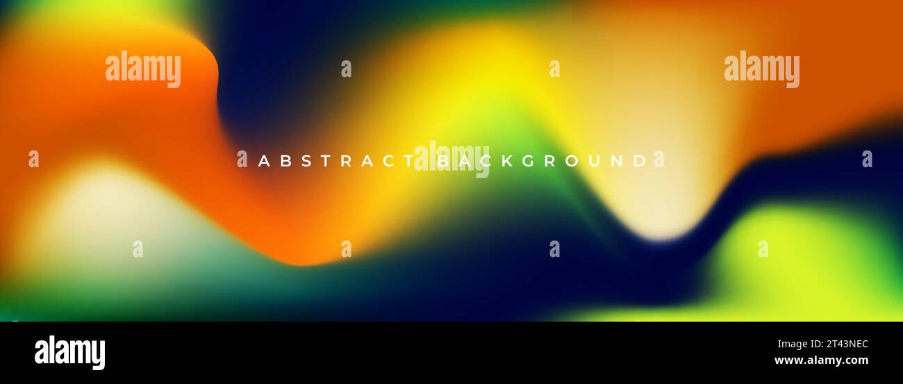 Orange and green holographic background. Blurred soft blend color ...