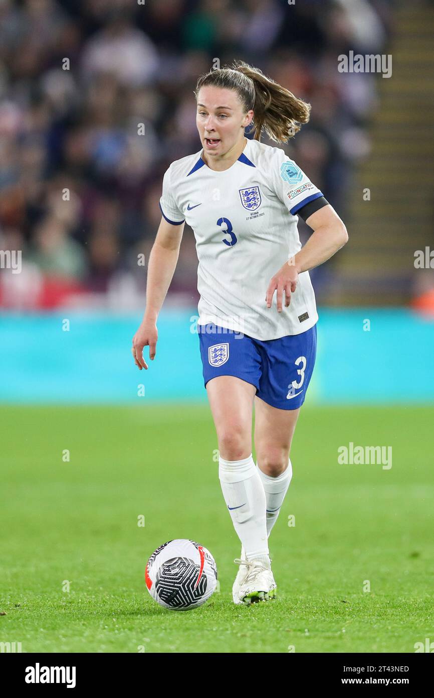 Leicester, UK. 27 October 2023. Niamh Charles during the UEFA Women's ...