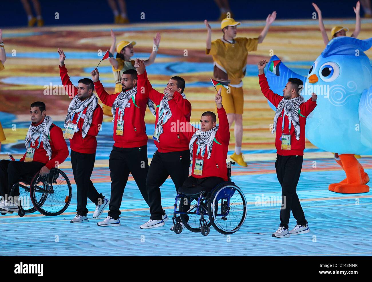 Hangzhou, China's Zhejiang Province. 28th Oct, 2023. Athletes parade ...
