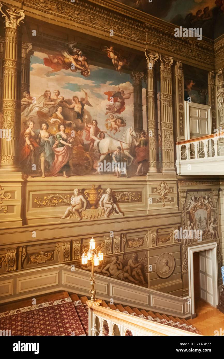 England, West Sussex, Petworth, Petworth House, The Grand Staircase ...