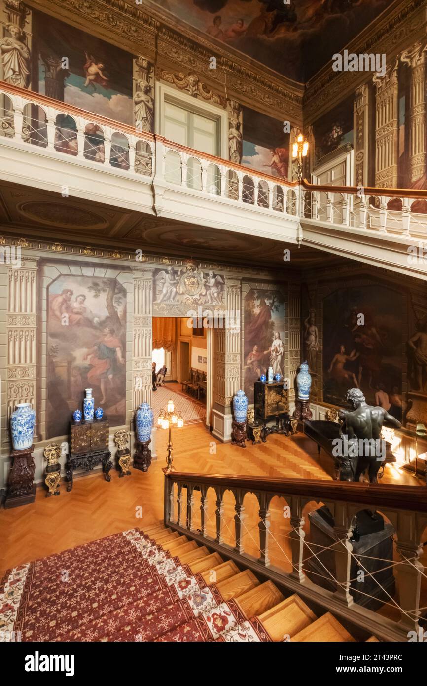 England, West Sussex, Petworth, Petworth House, The Grand Staircase ...