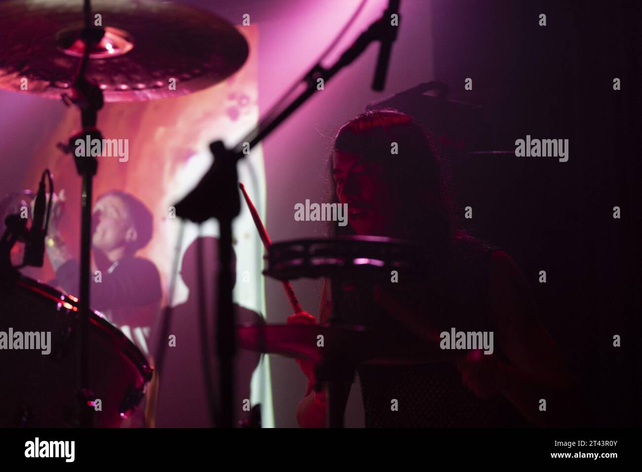 Algiers live on stage at the Monk Club in Rome during their 2023 tour ...