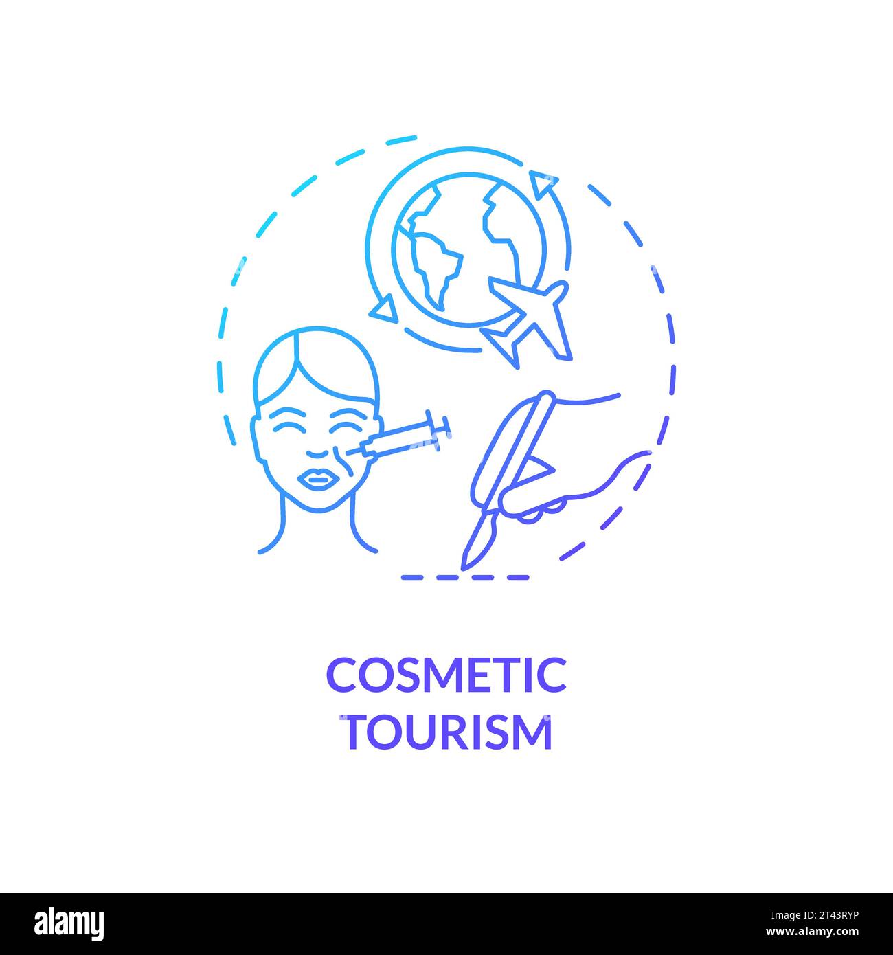 Thin line gradient icon cosmetic tourism concept Stock Vector Image & Art - Alamy
