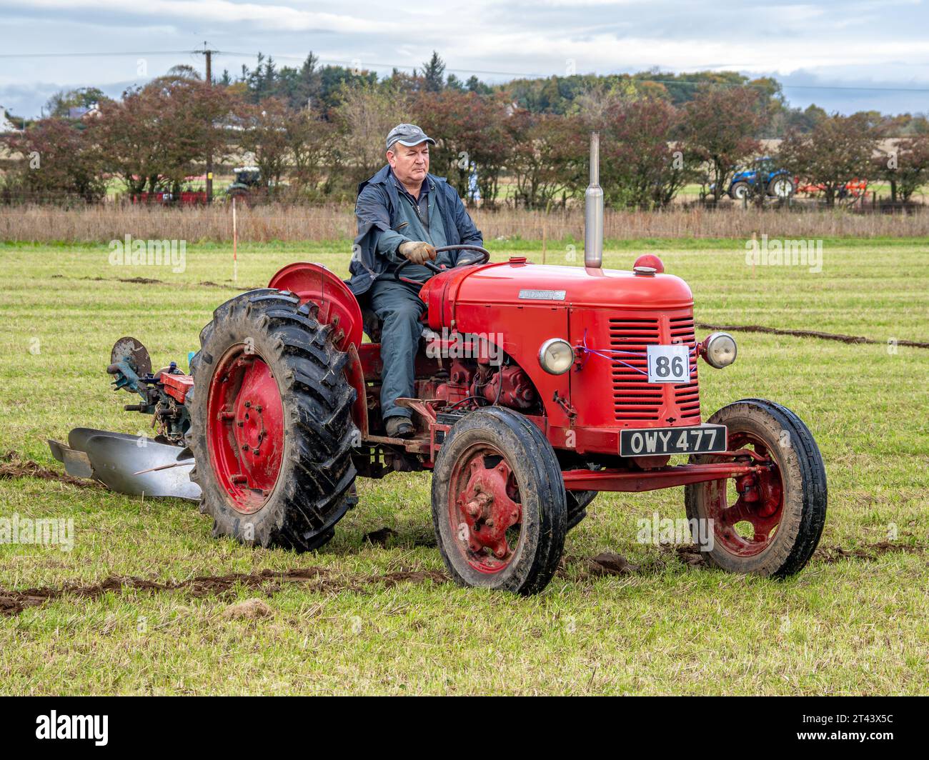 1950s tractor with plough hi-res stock photography and images - Alamy
