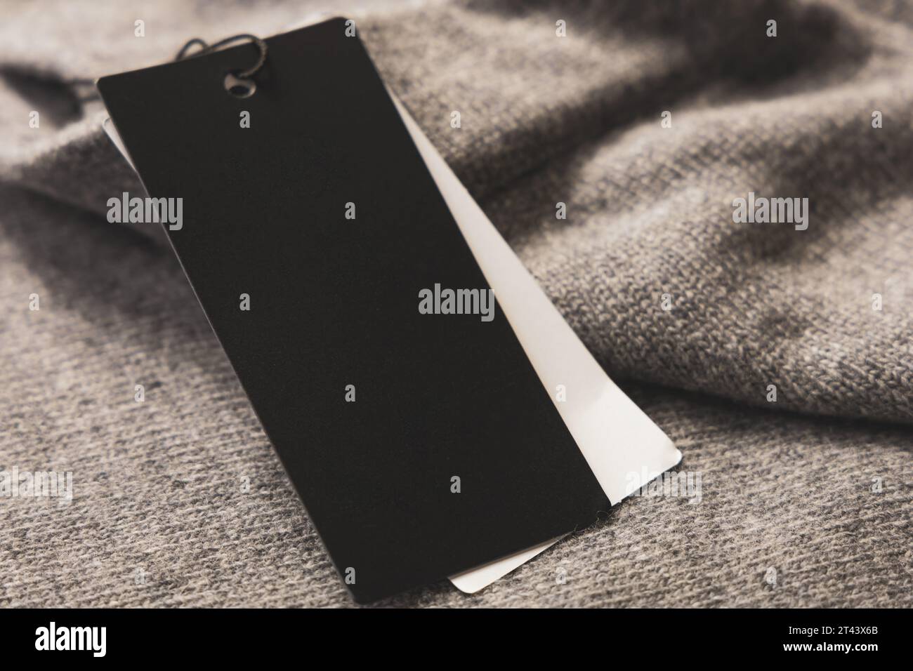 Textile background soft cashmere texture.New wool products with label ...