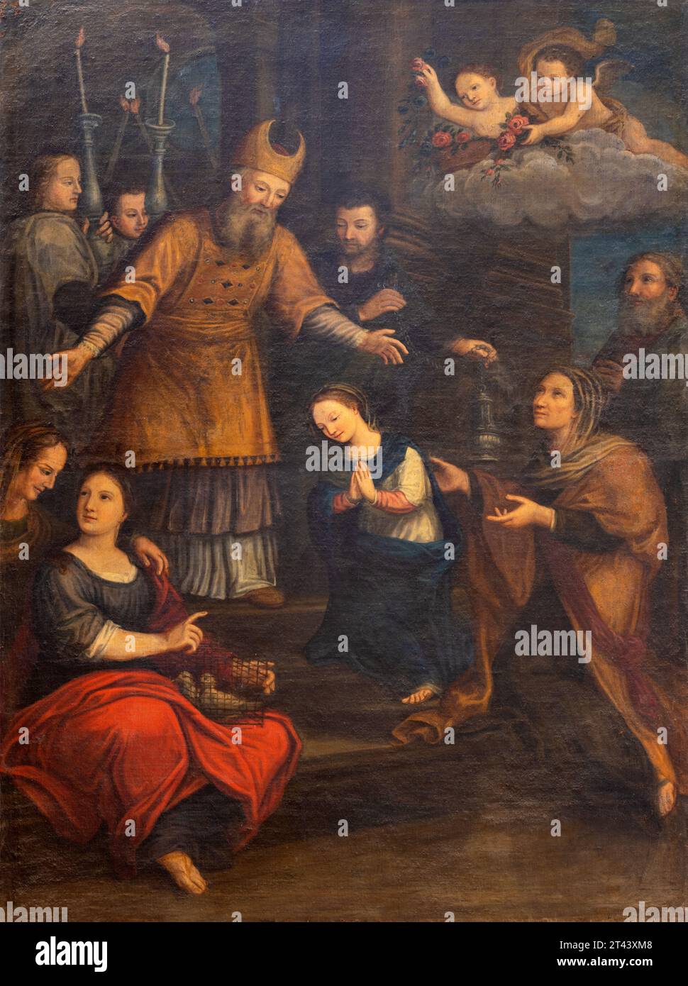 GENOVA, ITALY - MARCH 5, 2023: The painting of Presentation of Virgin ...