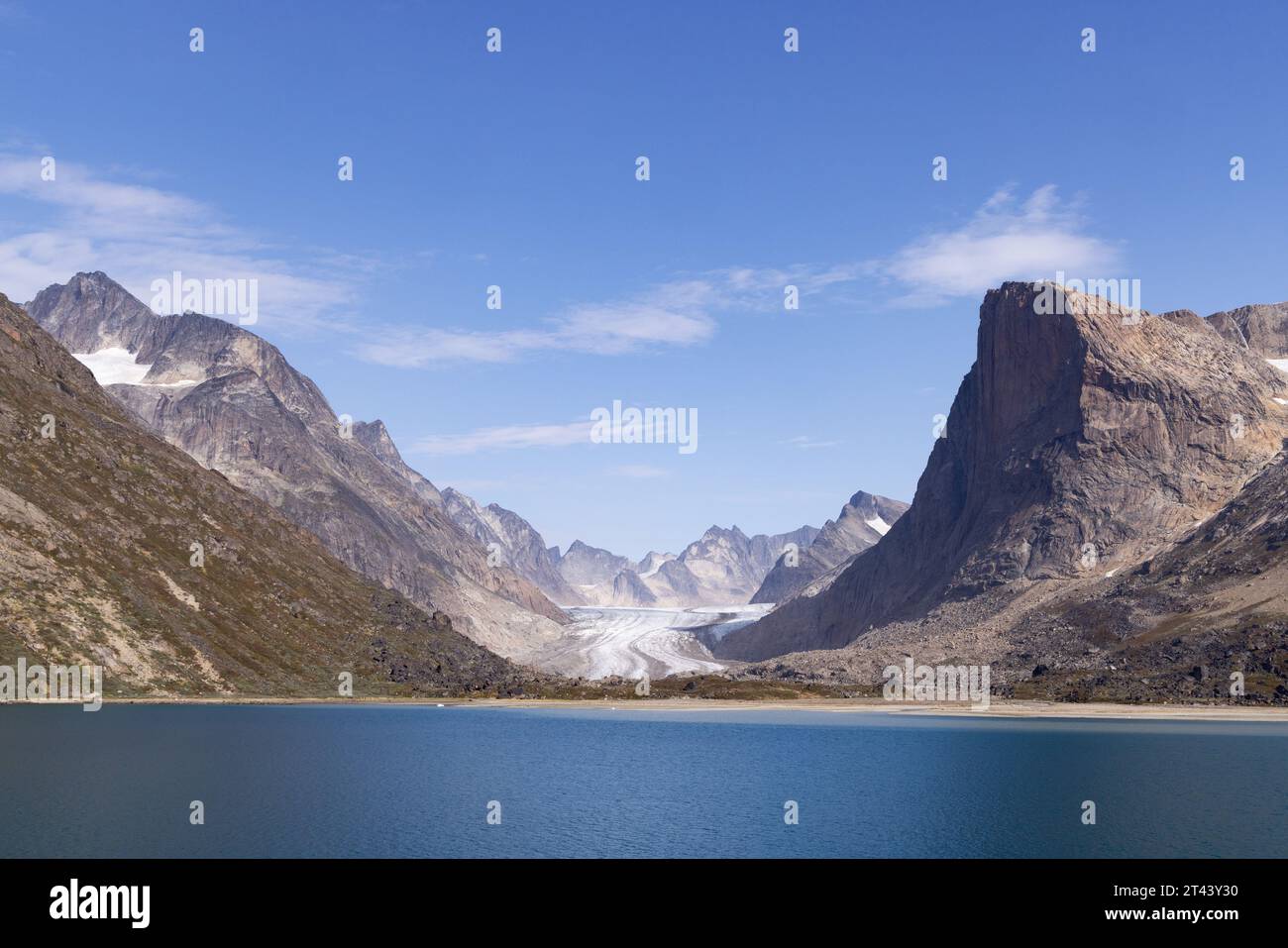 Landscape with geology; Prince Christian Sound Greenland (Prins ...