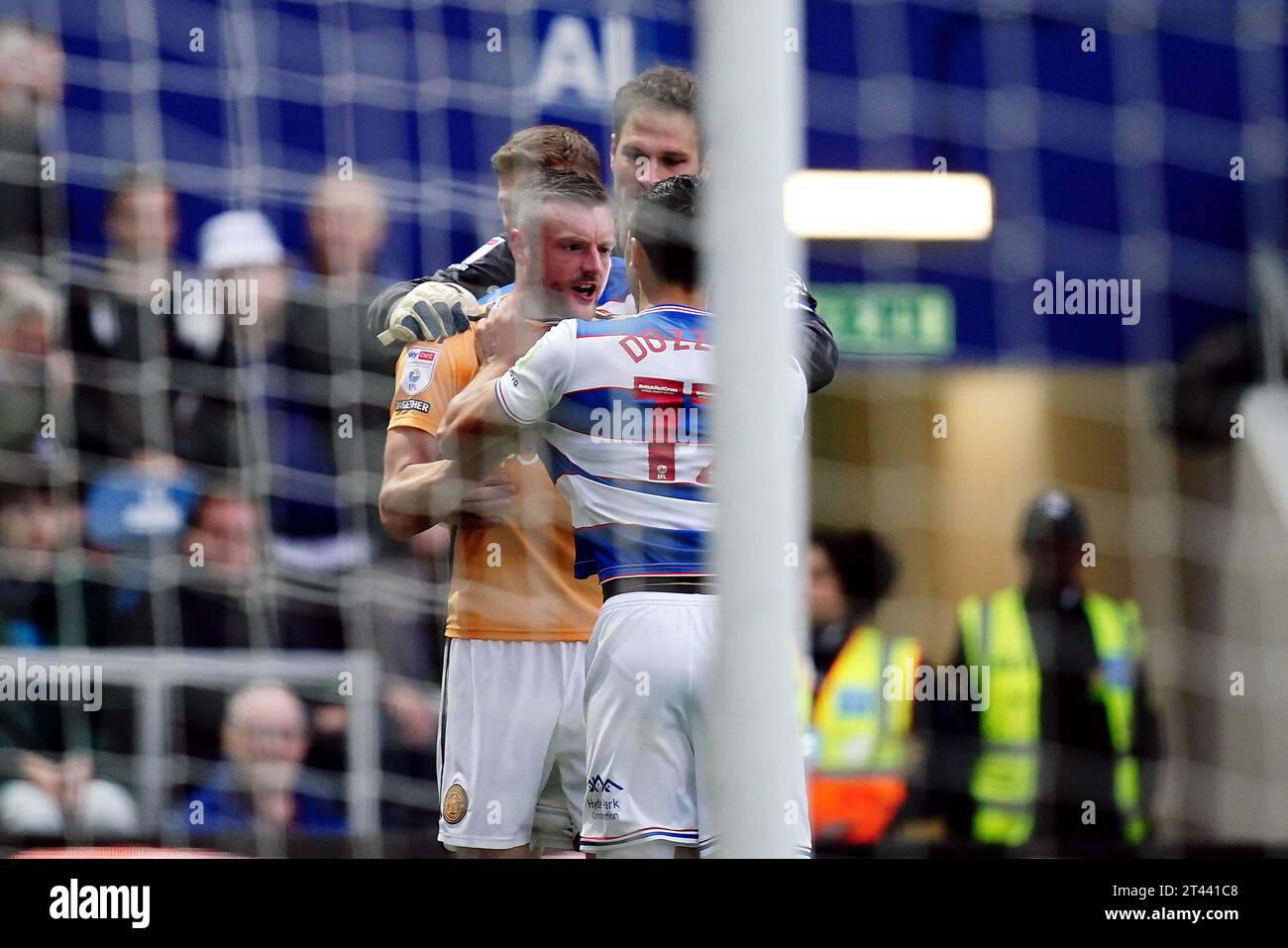 Tempers flare between Queens Park Rangers' Andre Dozzell and Leicester ...