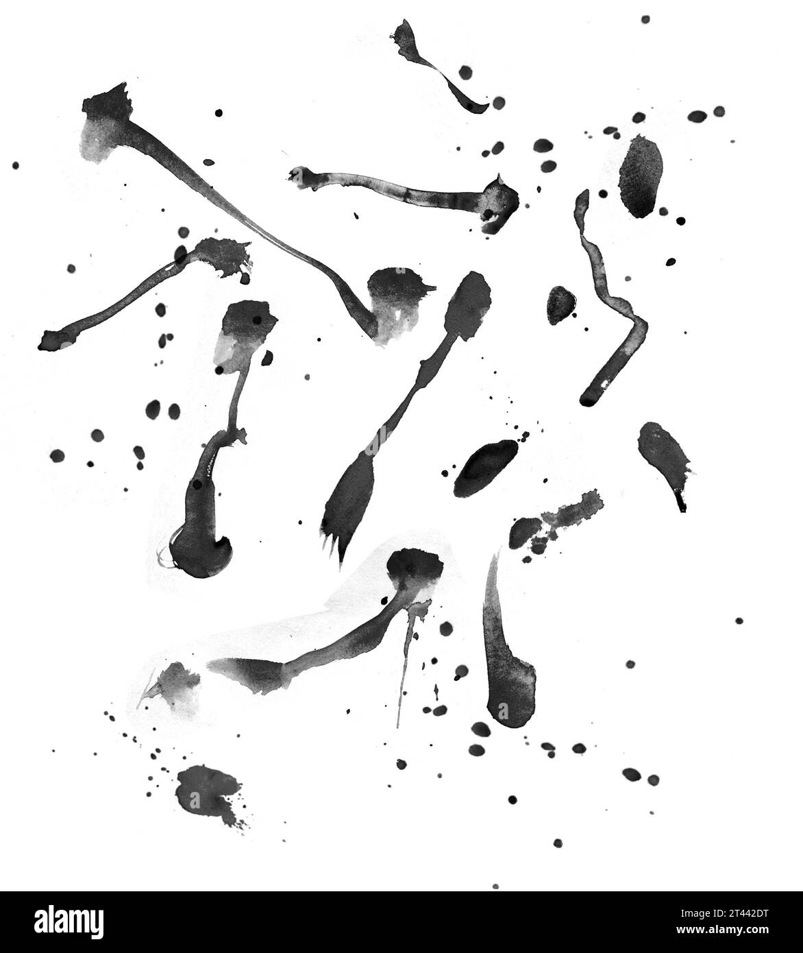 Abstract black watercolor paint splash background. black watercolor ...