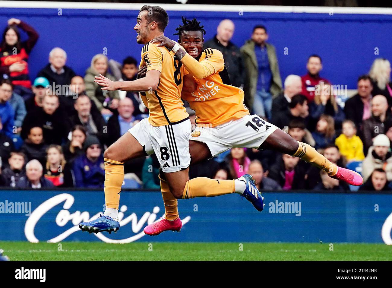 Leicester City's Harry Winks celebrates scoring their side's second ...