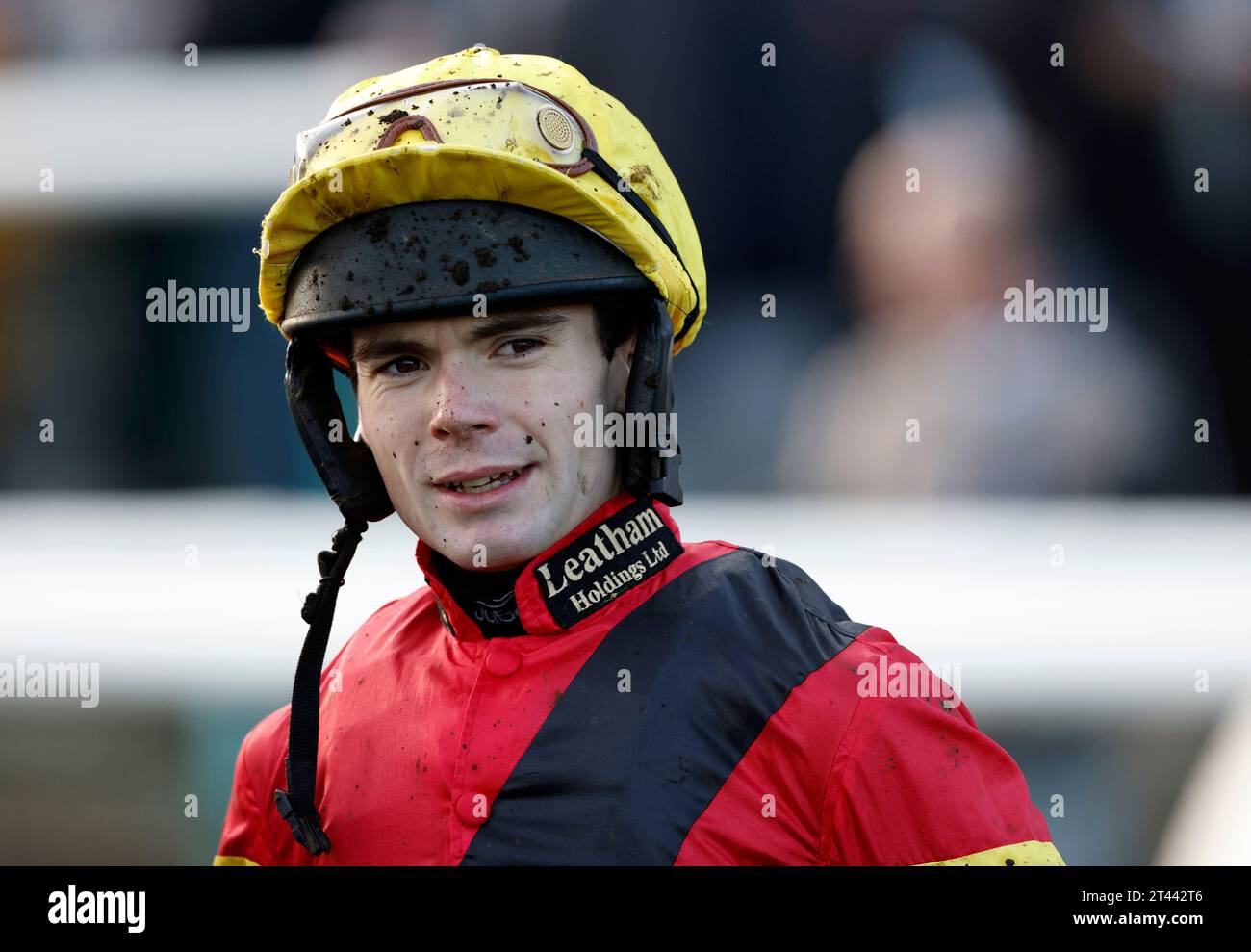 Jockey billy garritty at doncaster racecourse. hi-res stock photography ...