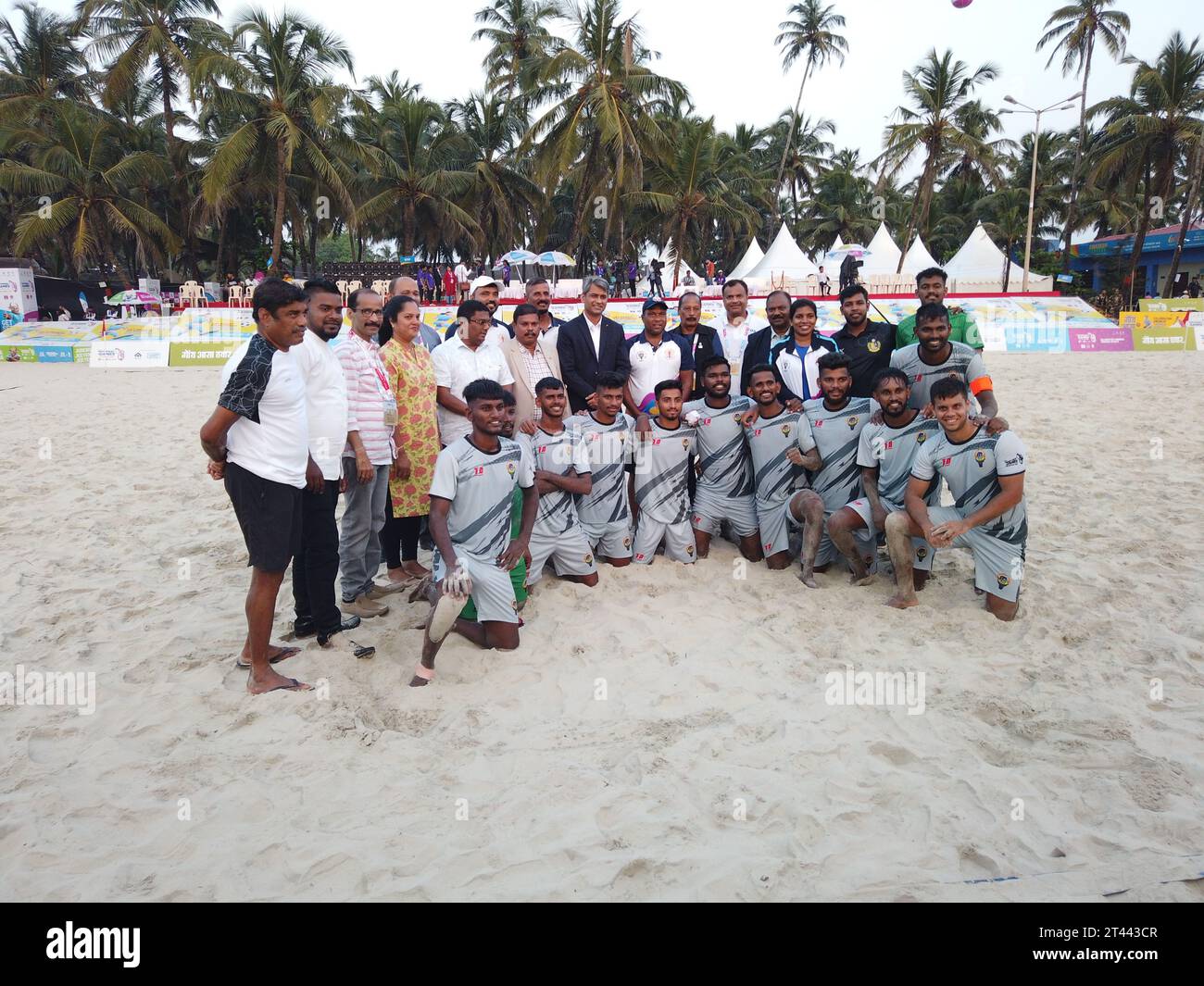 National Games Beach Soccer at Colva beach Stock Photo - Alamy