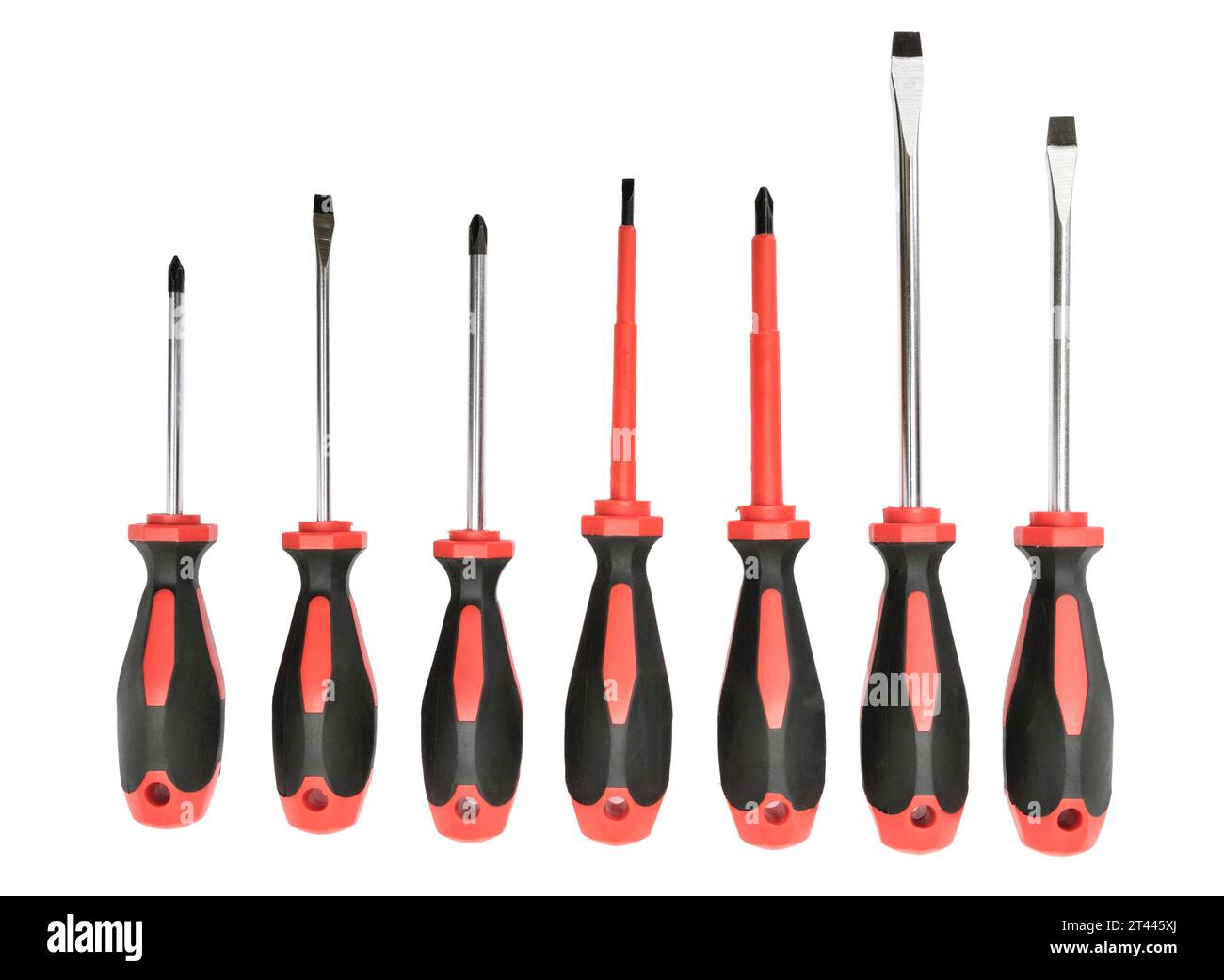 set screwdrivers isolated on a white Stock Photo - Alamy
