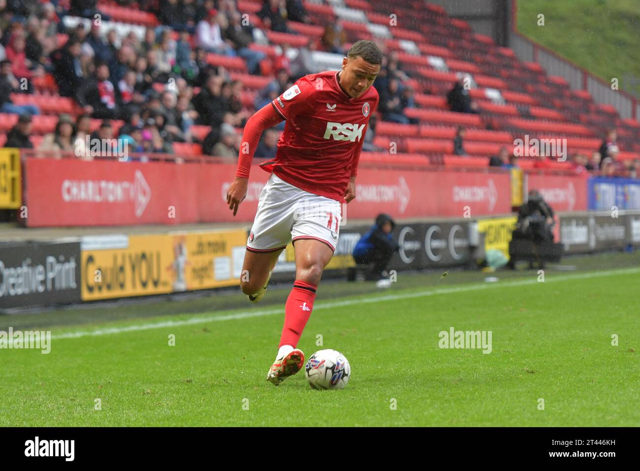 London, England. 28th Oct 2023. Miles Leaburn of Charlton Athletic ...