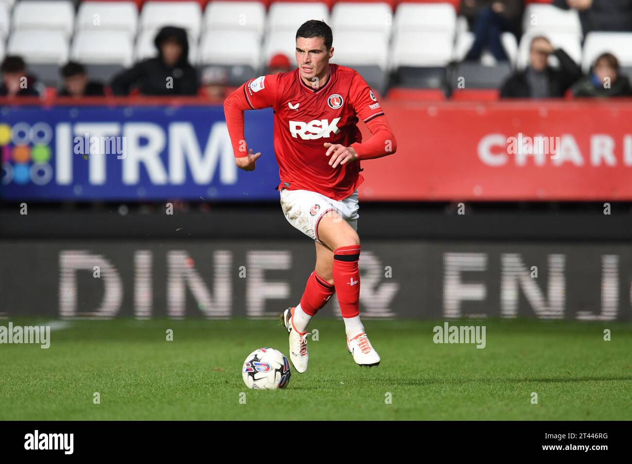 London, England. 28th Oct 2023. Lloyd Jones of Charlton Athletic during ...