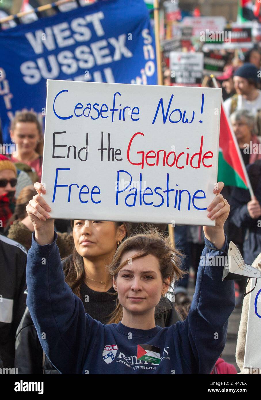 London, United Kingdom. October 28 2023.Thousands joined pro-Palestine ...