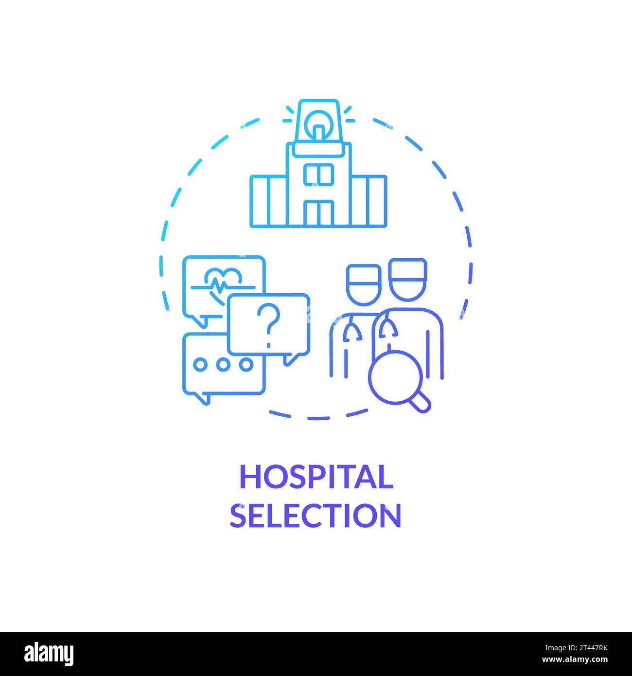Thin line gradient icon hospital selection concept Stock Vector Image & Art - Alamy