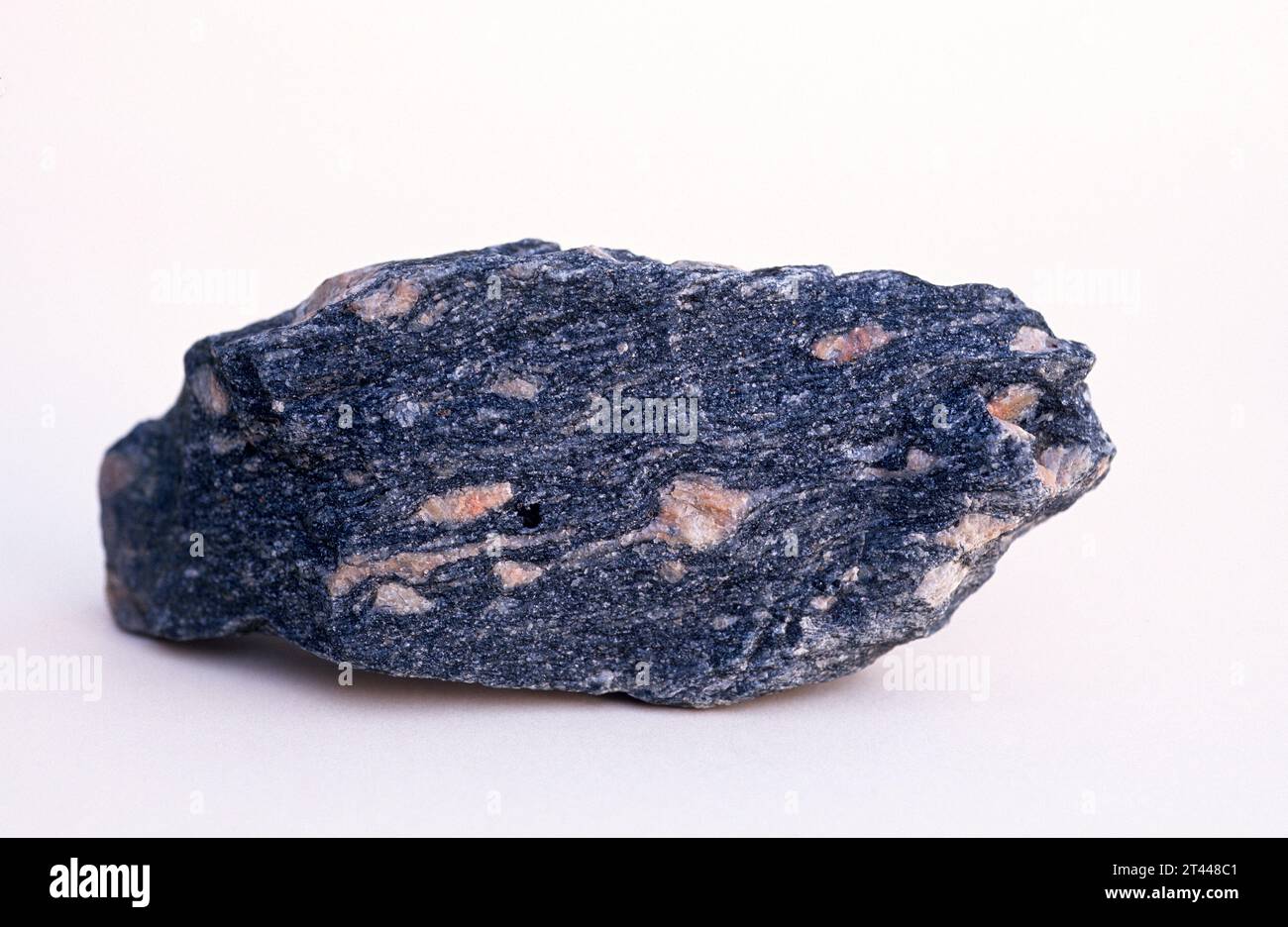Gneiss is a metamorphic rock of high degree of metamorphism. Sample ...