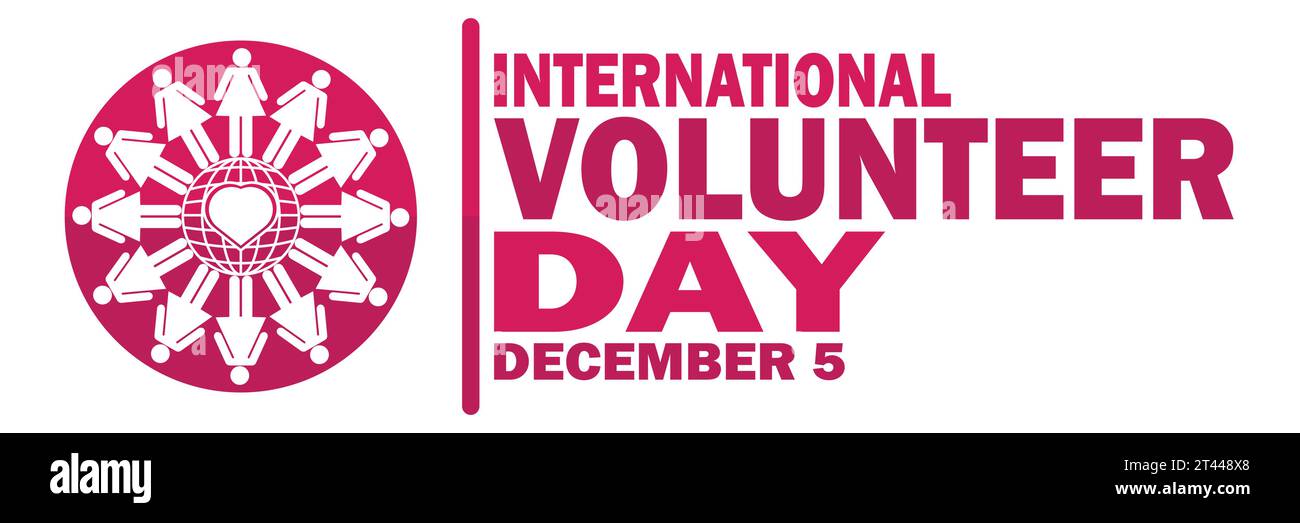 International Volunteer day Vector illustration. December 5. Holiday ...