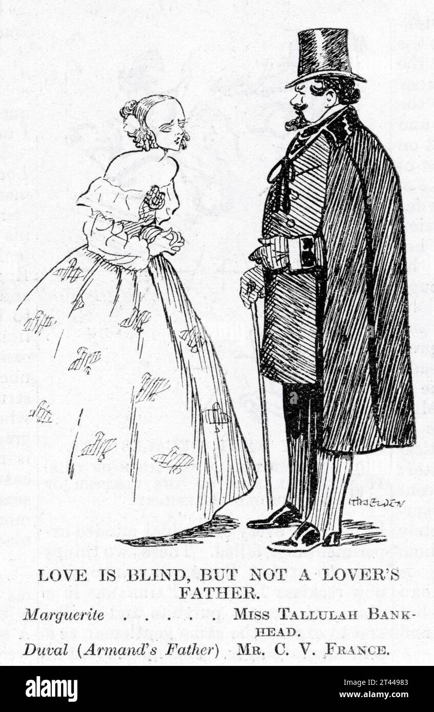 TALLULAH BANKHEAD as Marguerite Gautier and C.V. FRANCE as Armand Duval ...