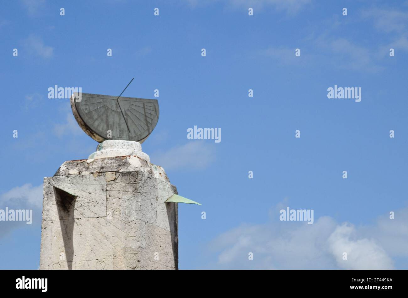 Stone sundial of Santo Domingo. Architectural monument. Dominican ...