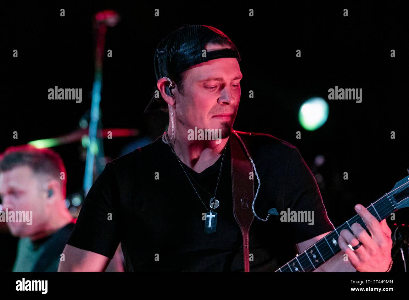 Edmonton, Canada. 26th Oct, 2023. JJ Hunter of the Canadian Country Music group the Hunter ...