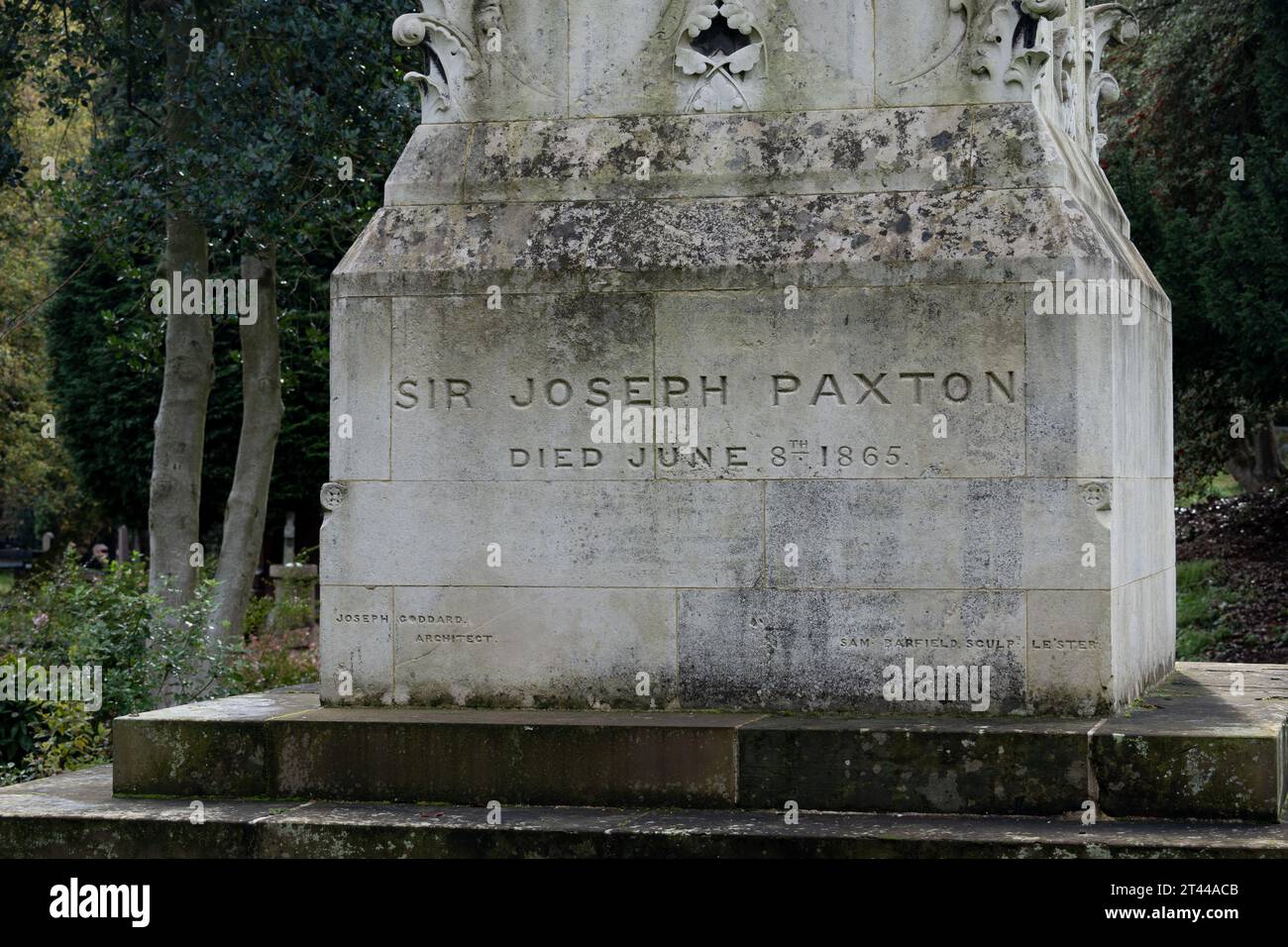 Sir Joseph Paxton memorial, London Road Cemetery, Coventry, West ...