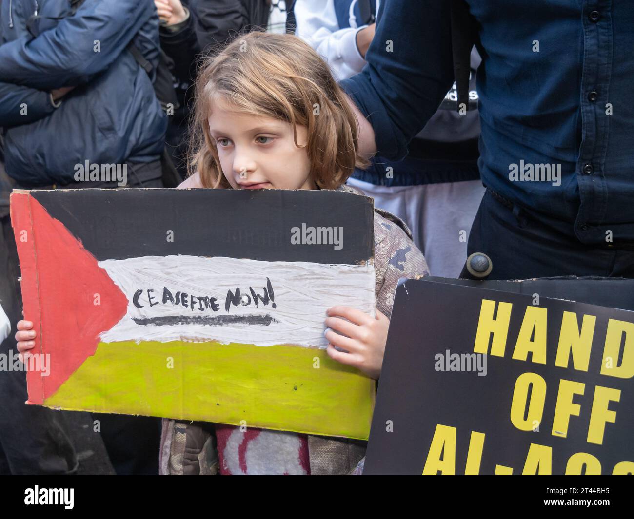 London, UK. 28 Oct 2023. Many thousands march through London called for ...
