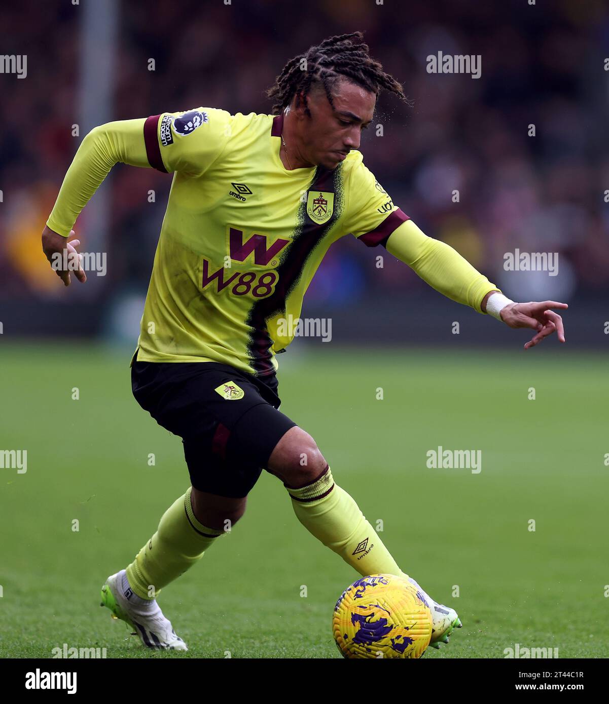 Burnley’s Luca Koleosho during the Premier League match at the Vitality ...