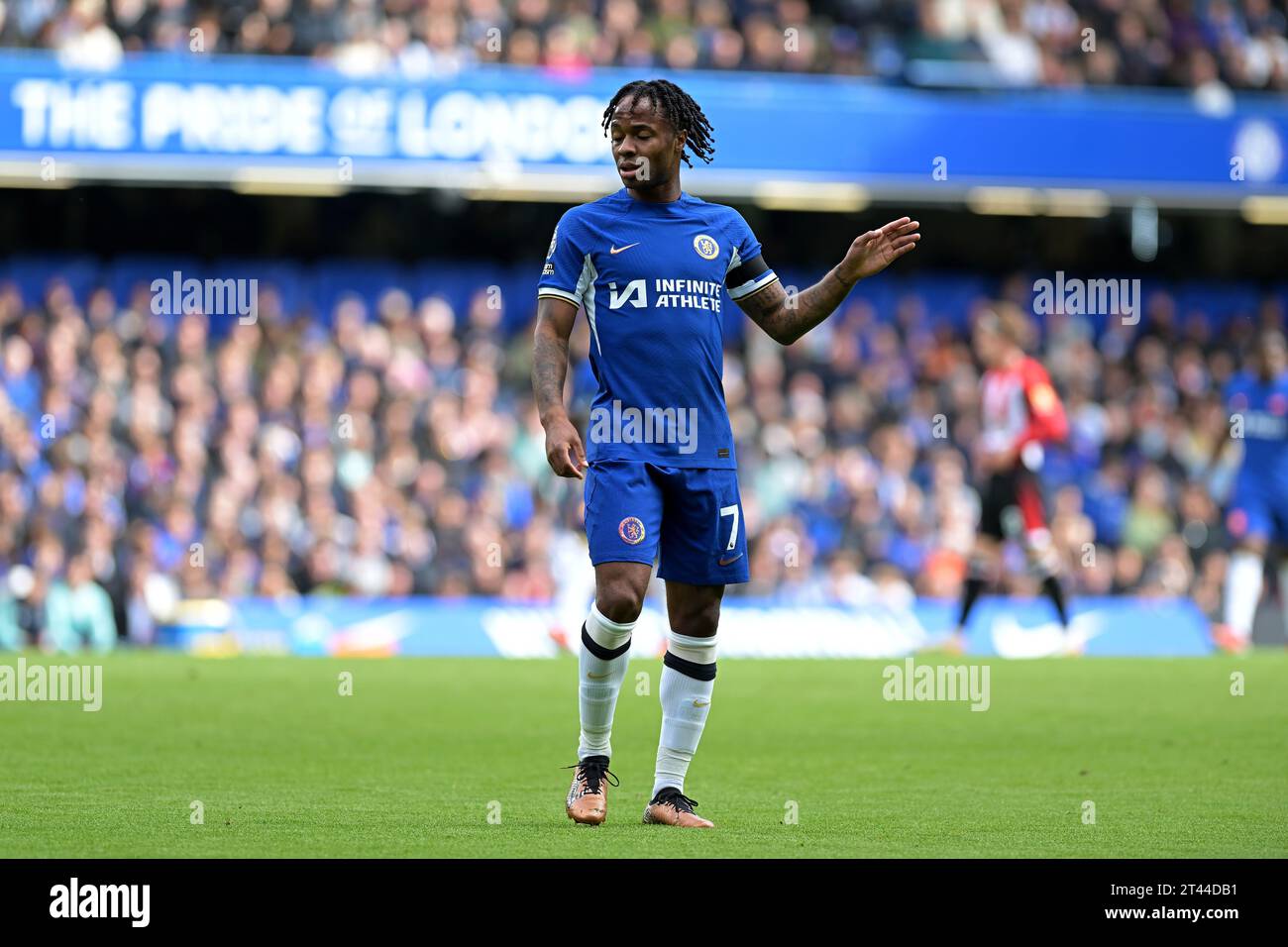 London, UK. 28th Oct, 2023. Raheem Sterling of Chelsea during the ...