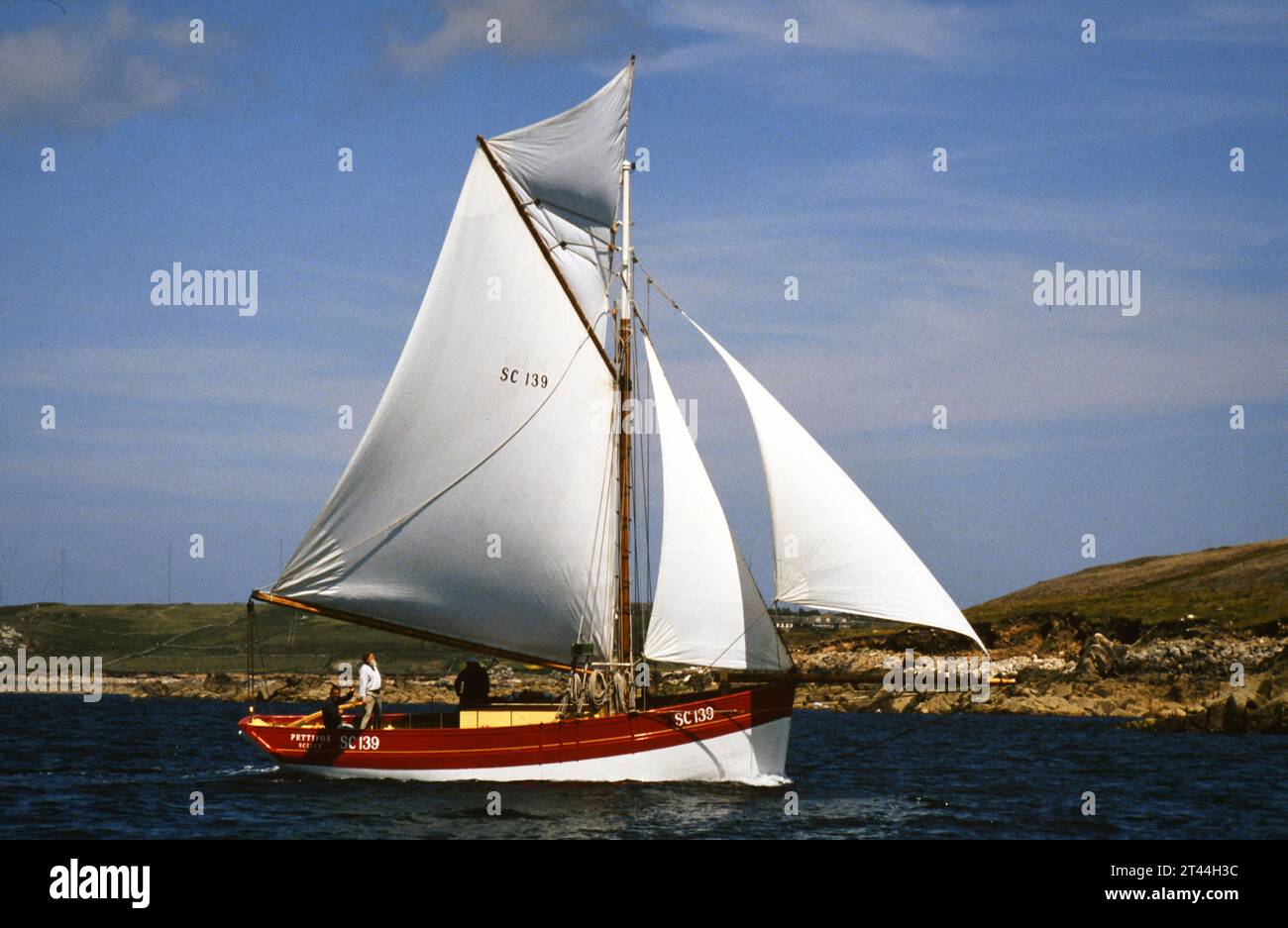 Pettifox, a replica French crabber is the last sailing boat built on ...