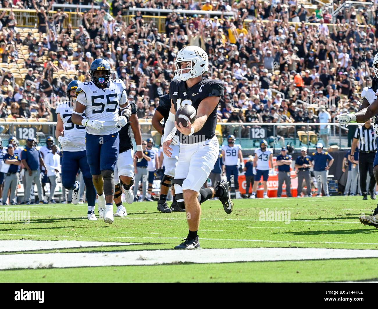 October 28, 2023: UCF quarterback John Rhys Plumlee (10) scores from 8 ...
