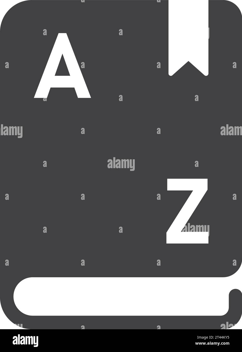 Glossary book icon in flat style. Guidebook encyclopedia vector ...