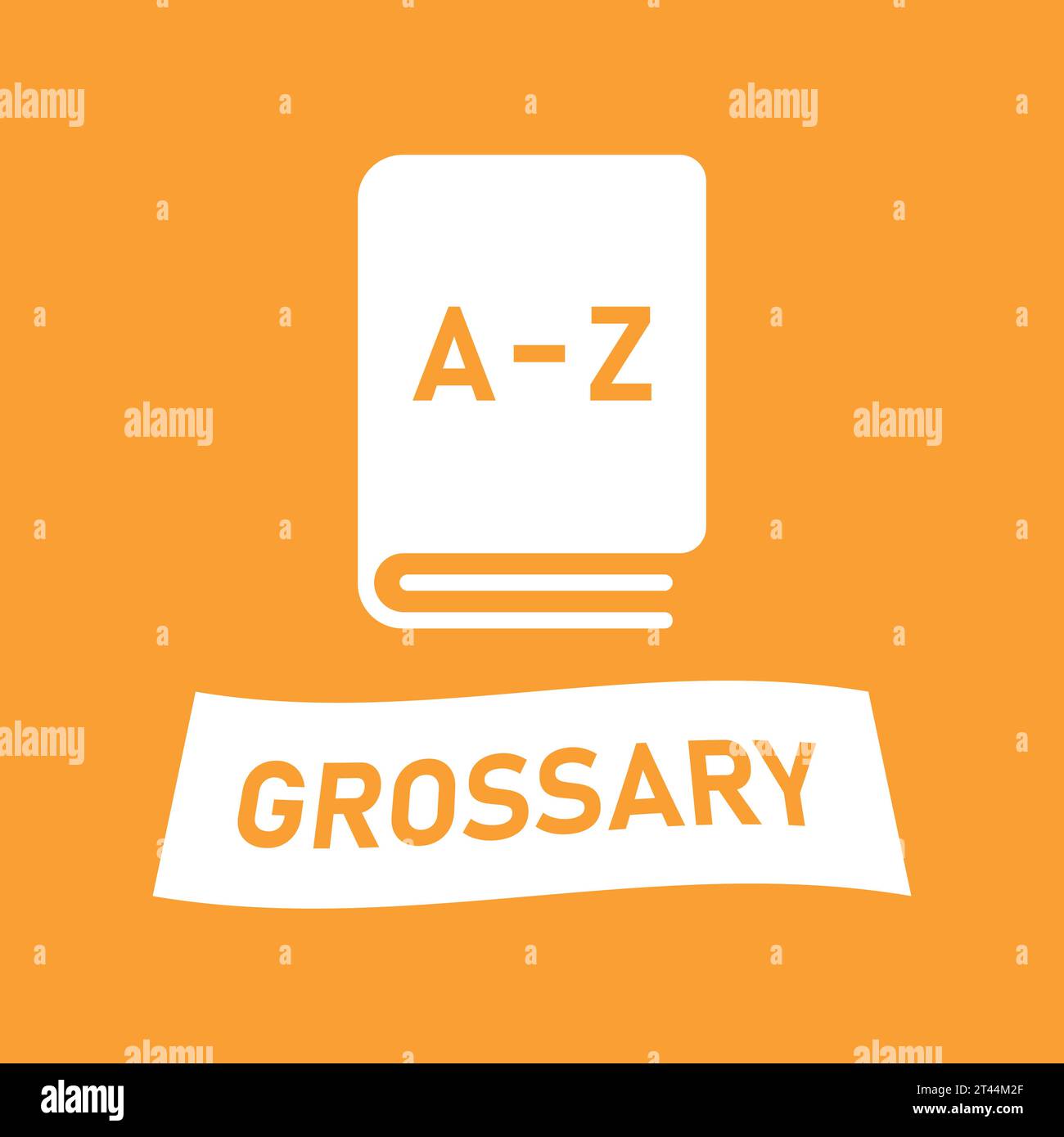 Glossary book icon in flat style. Guidebook encyclopedia vector ...