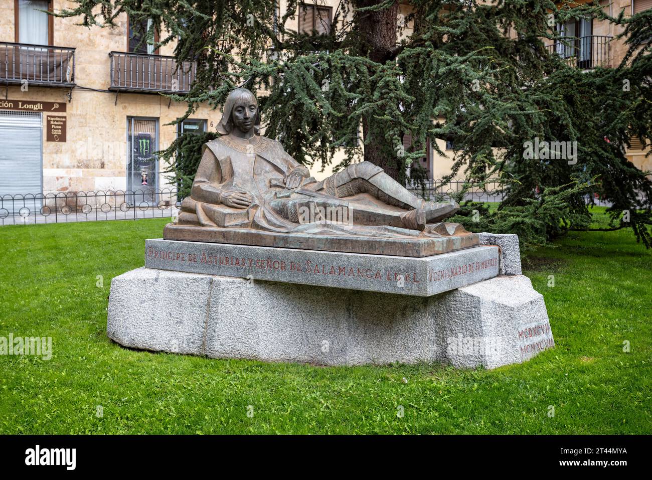 Stone statue of Don Juan, Prince of Asturias in Salamanca, Spain on 16 ...