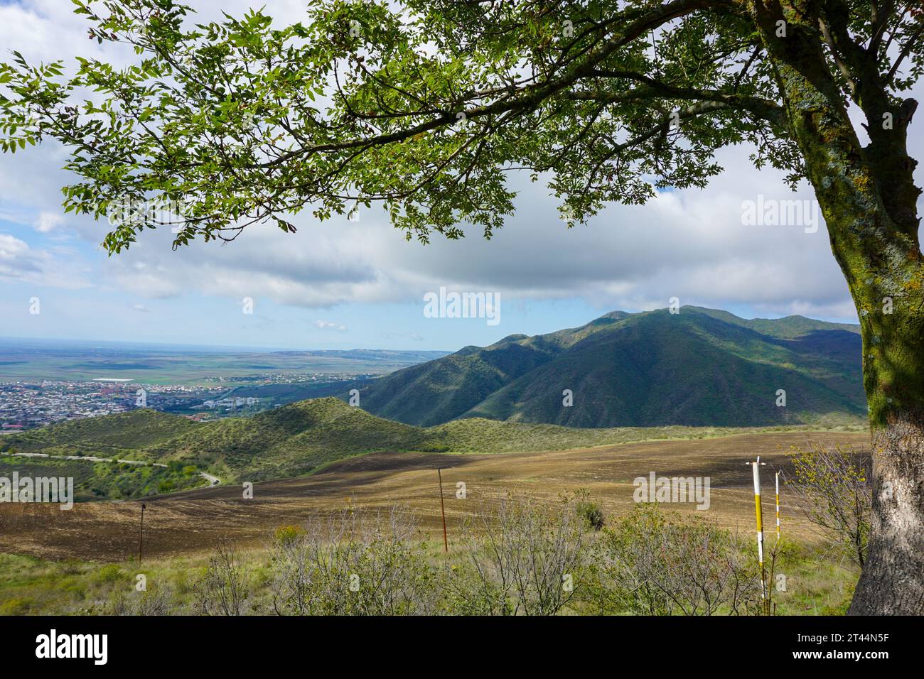 Scenic natural landscapes along the route from Baku to Gabala in ...