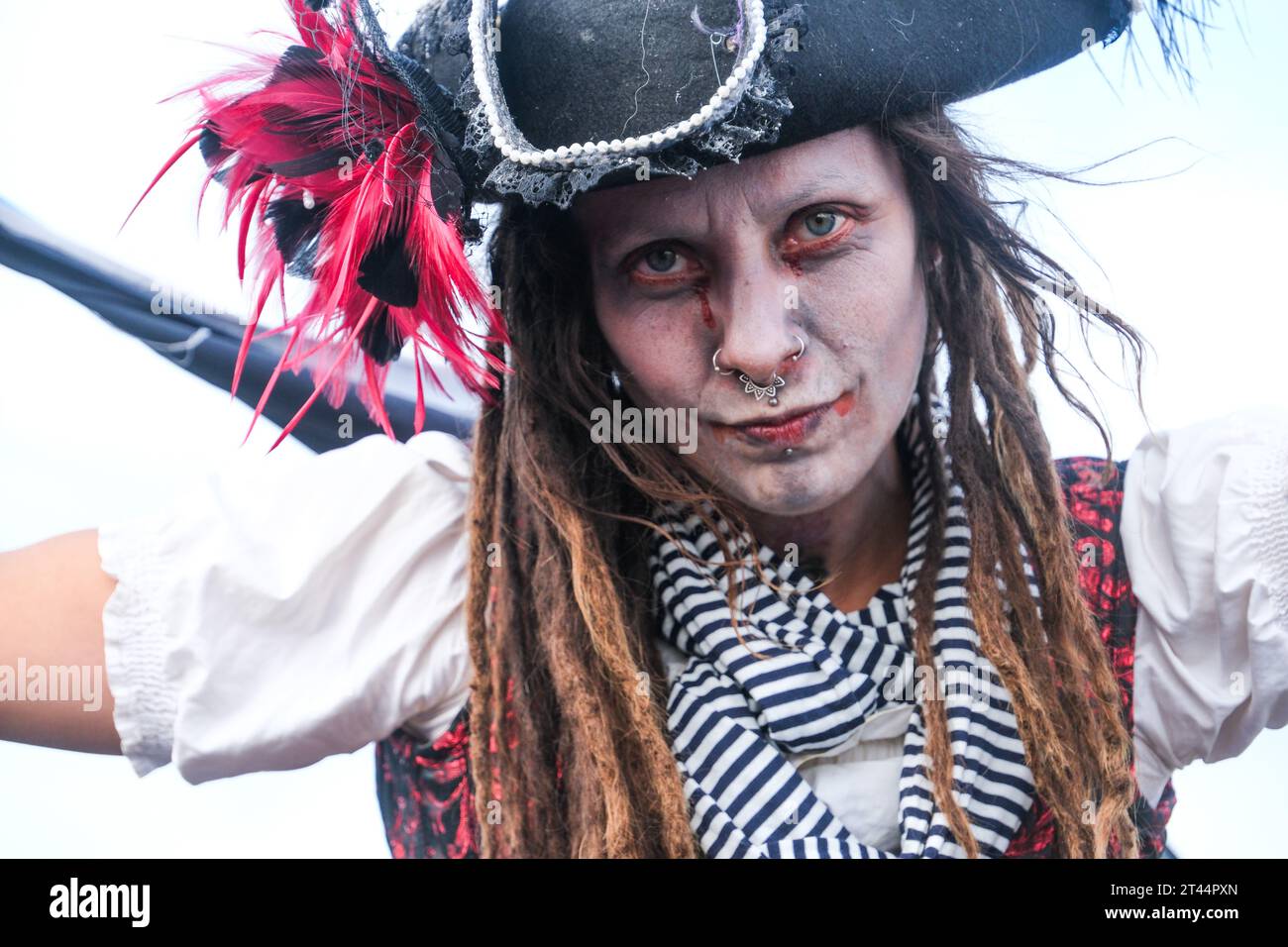 Newquay, Cornwall, UK. 28th October 2023. The annual zombie crawl for ...