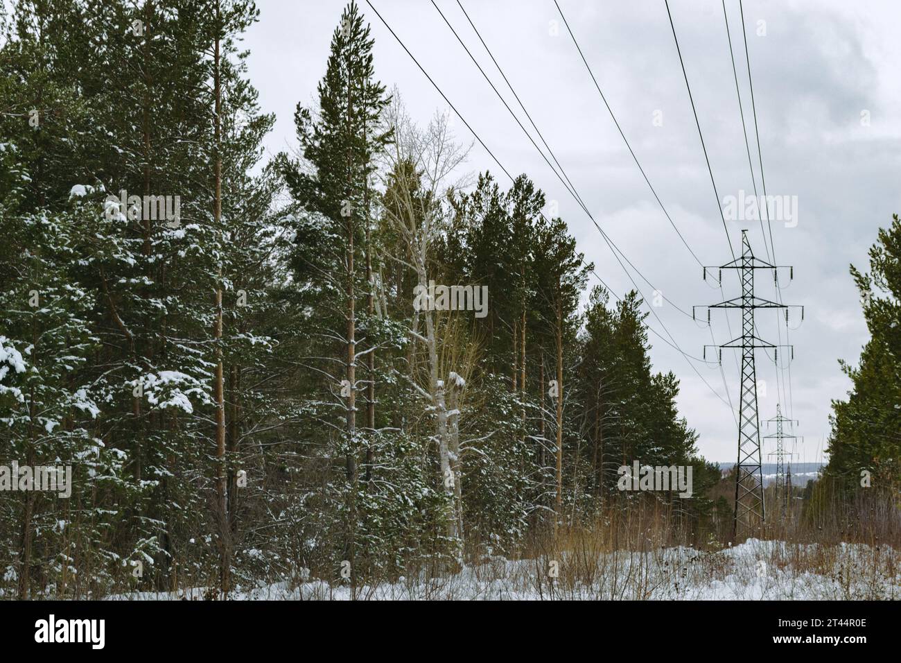 Frozen power lines frost hi-res stock photography and images - Alamy