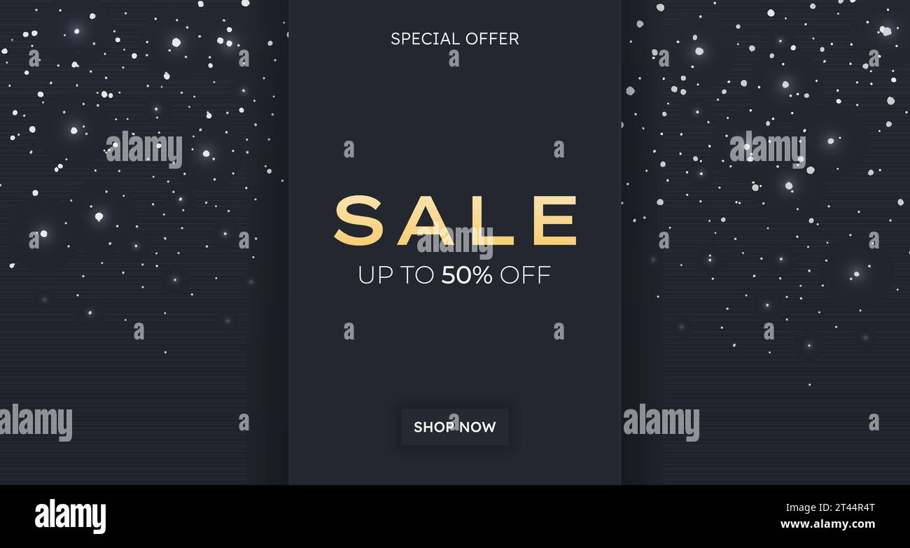 Luxurious horizontal sale banner for web and social media Stock Vector ...