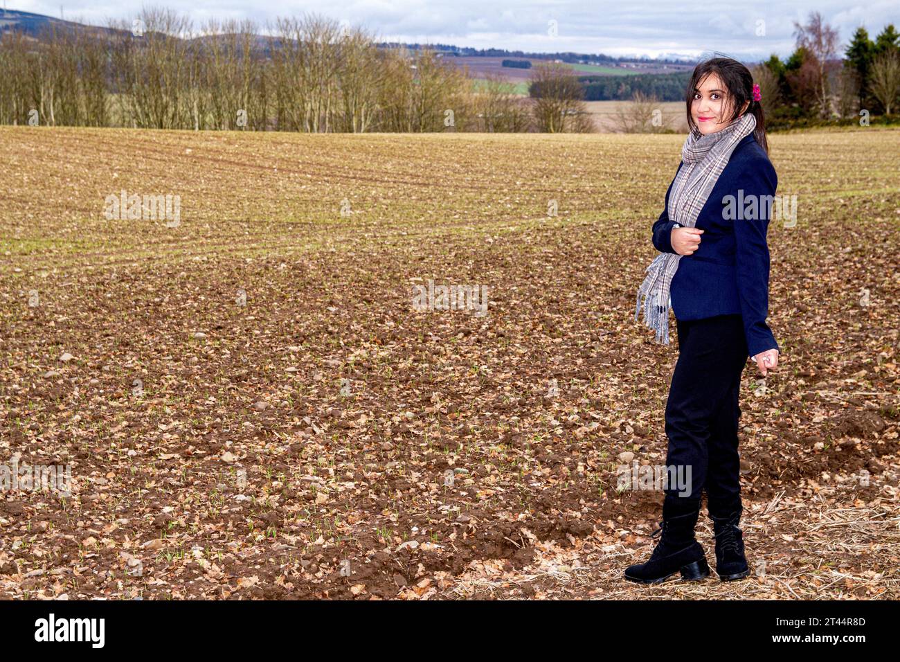 Woman in the countryside dundee hi-res stock photography and images - Alamy