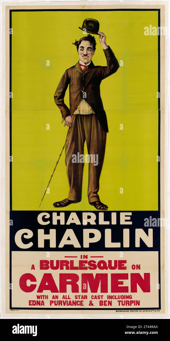 Film poster for A Burlesque on Carmen, a 1915 film by Charlie Chaplin ...