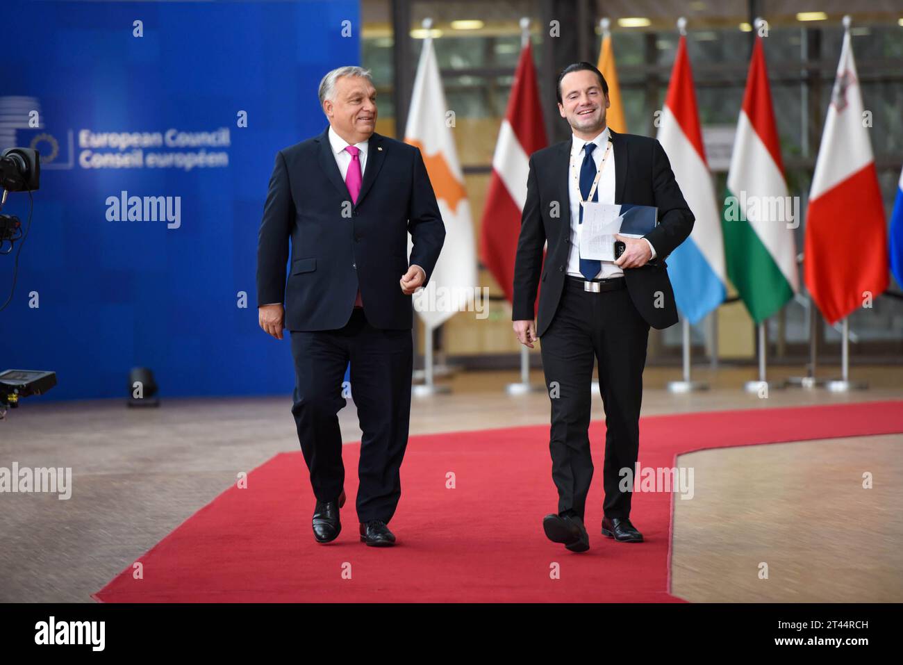 Hungary's Prime Minister Viktor Orban arrives for an EU summit at the ...