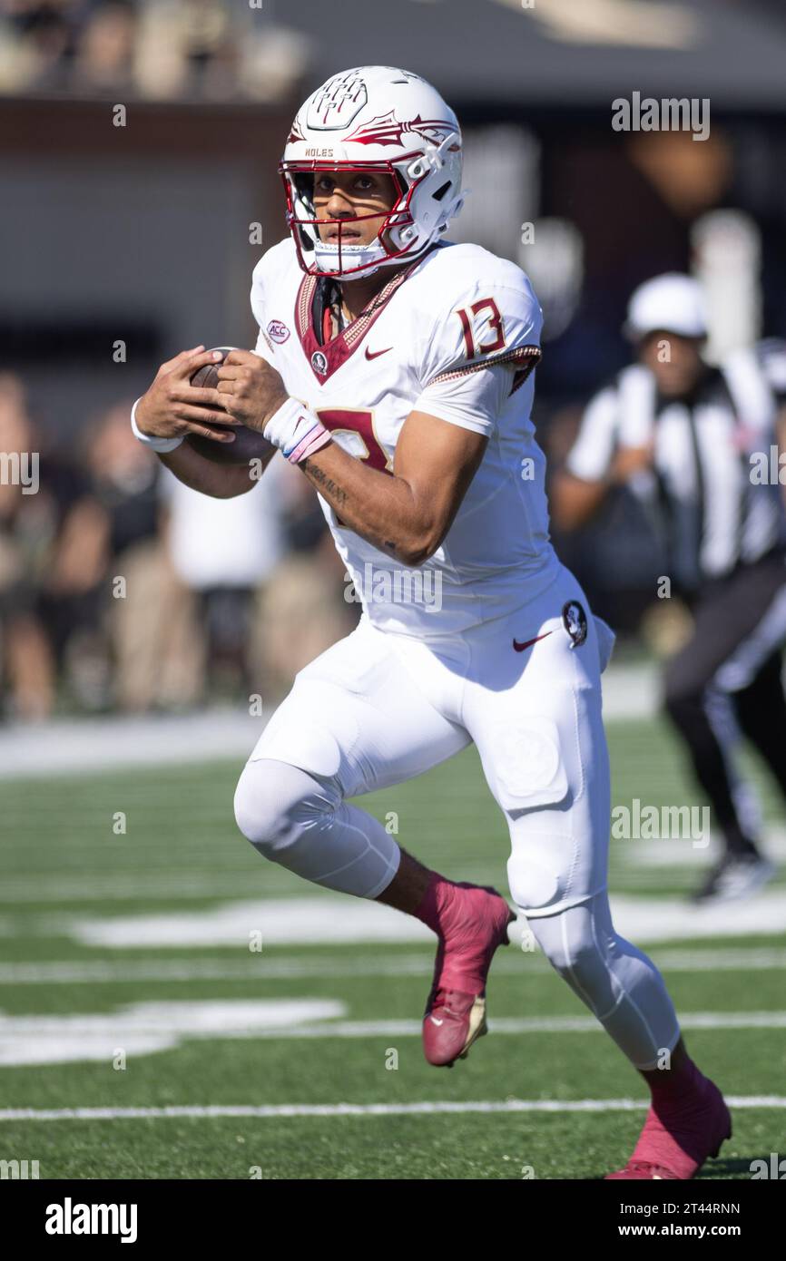 October 28, 2023: Florida State Seminoles quarterback Jordan Travis (13 ...